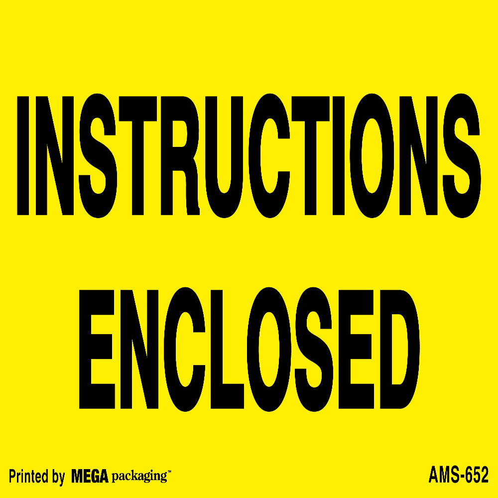 Instructions Enclosed Label - Ampac Supplies