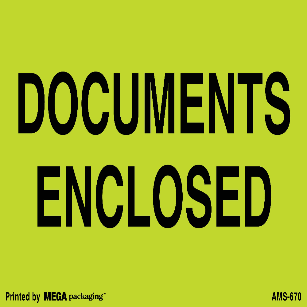 Documents Enclosed Label | Secure Important Documents During Shipping
