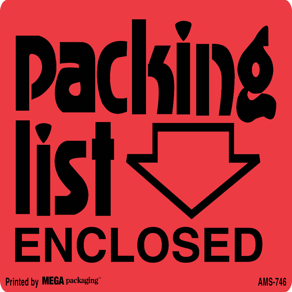 Packing List Enclosed Label | Ensure Safe Delivery of Documents