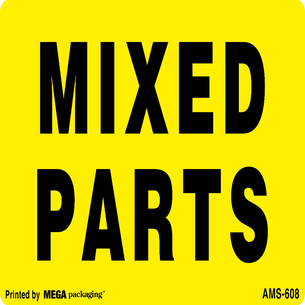 Mixed Parts Label | Secure Your Mixed Parts for Safe Transport