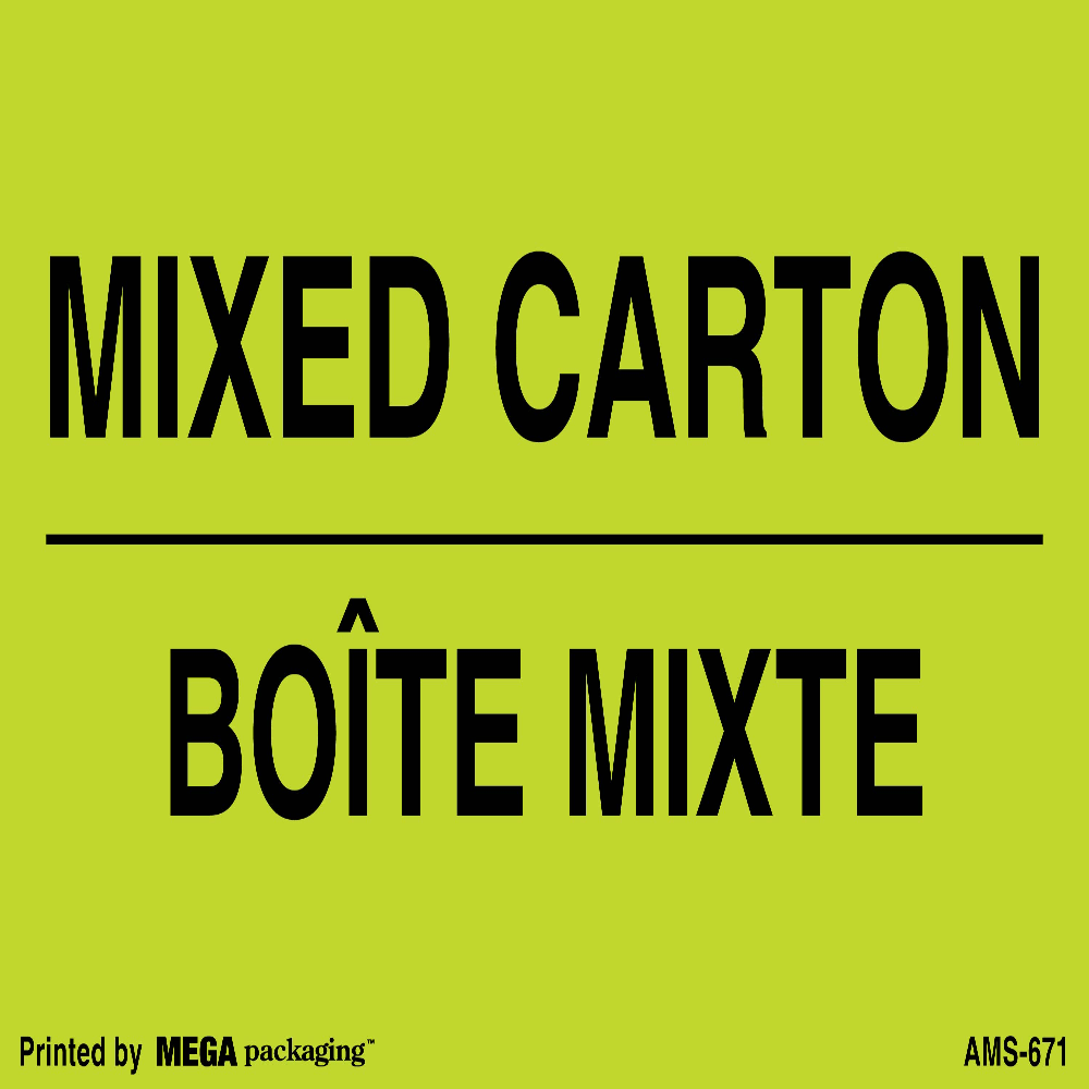Mixed Carton Boite Mixte Label | Effective Carton Labeling for Mixed ...