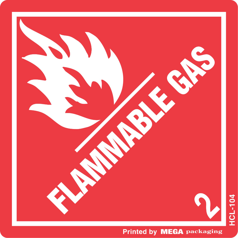 FLAMMABLE GAS 2 Label - AMPAC