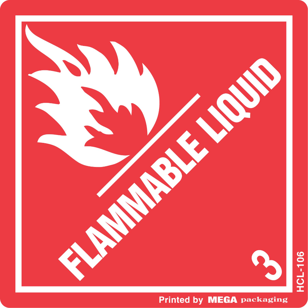 FLAMMABLE LIQUID 3 Label - AMPAC