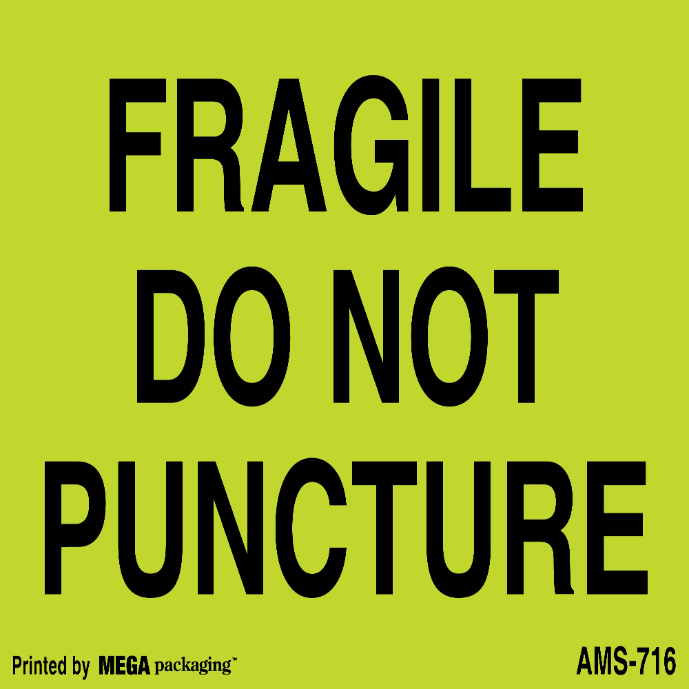 FRAGILE DO NOT PUNCTURE Label - Ampac Supplies