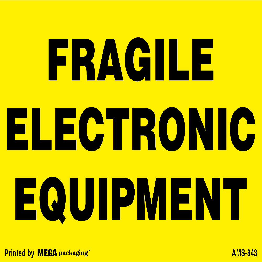 Fragile Electronic Equipment Label - Ampac Supplies