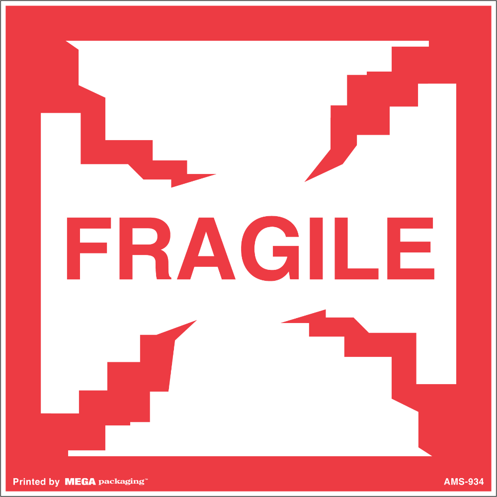 FRAGILE Label 76 - AMPAC