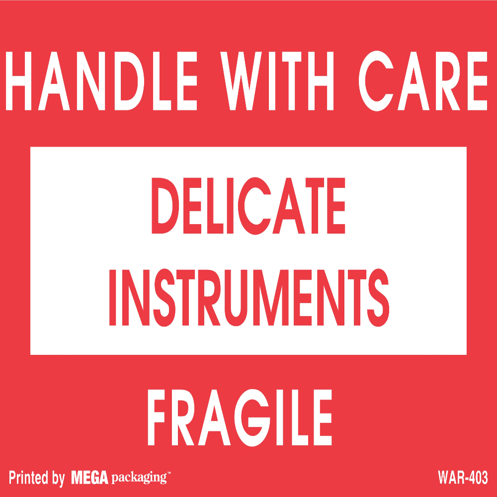 Please Handle With Care Delicate Instruments Fragile Label - AMPAC