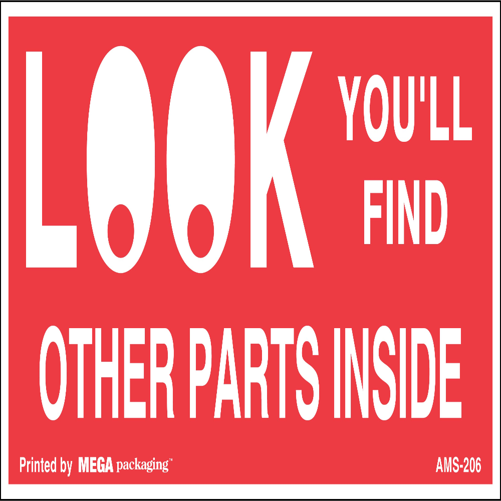 Look You'll Find Other Parts Inside Label - AMPAC