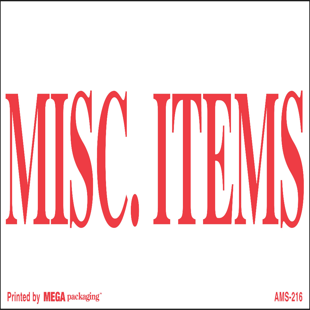 Misc. Items Label - AMPAC