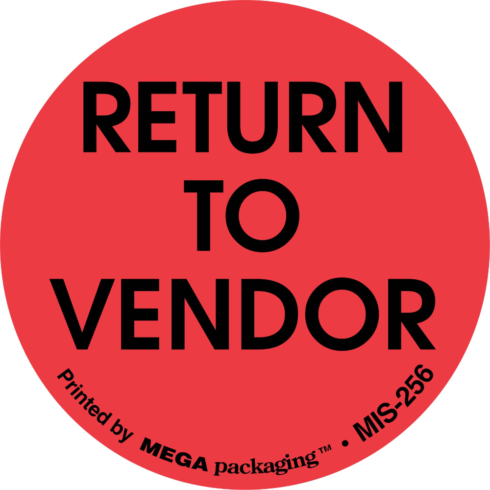 RETURN TO VENDOR Label - AMPAC