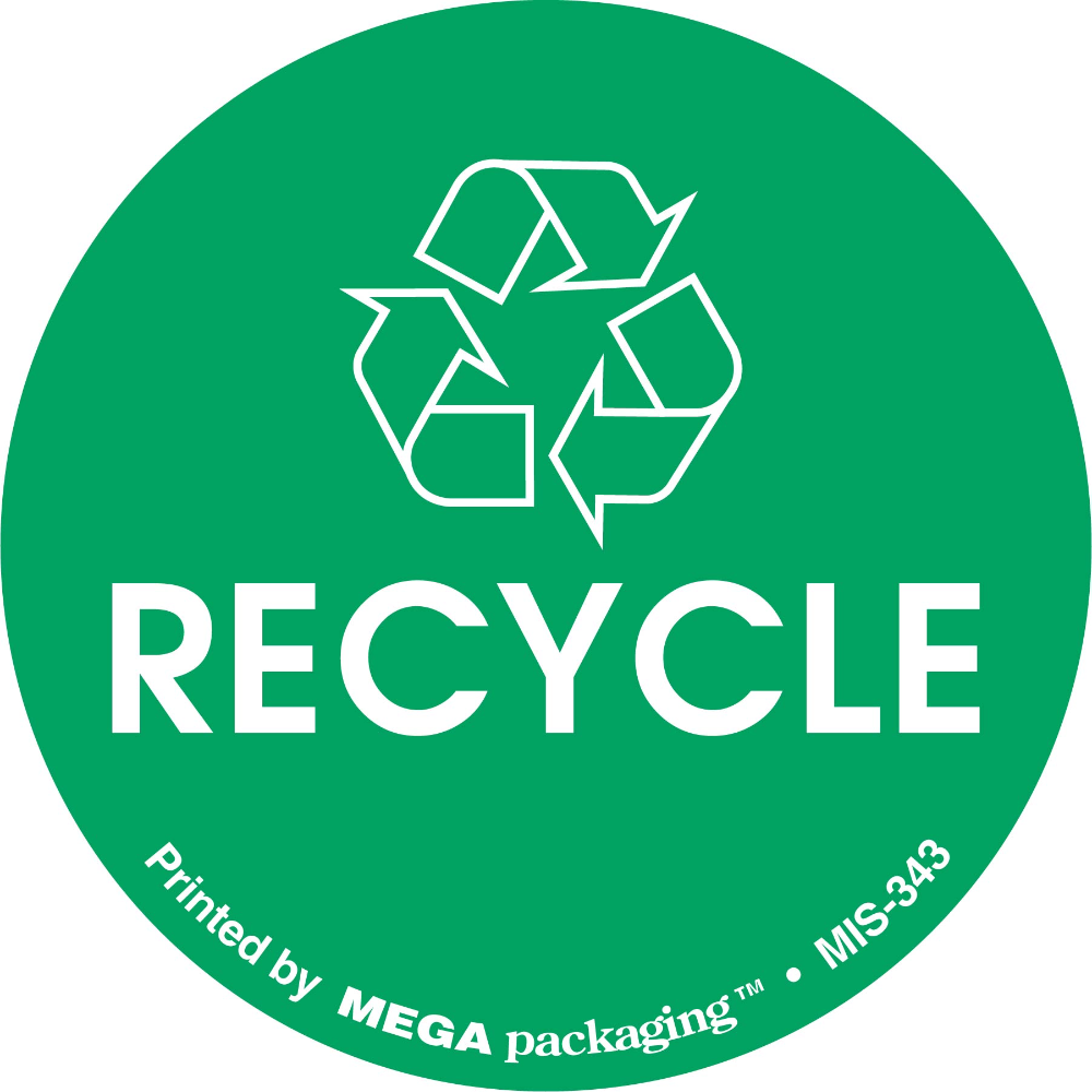 RECYCLE Label (3 in. Circle) - AMPAC