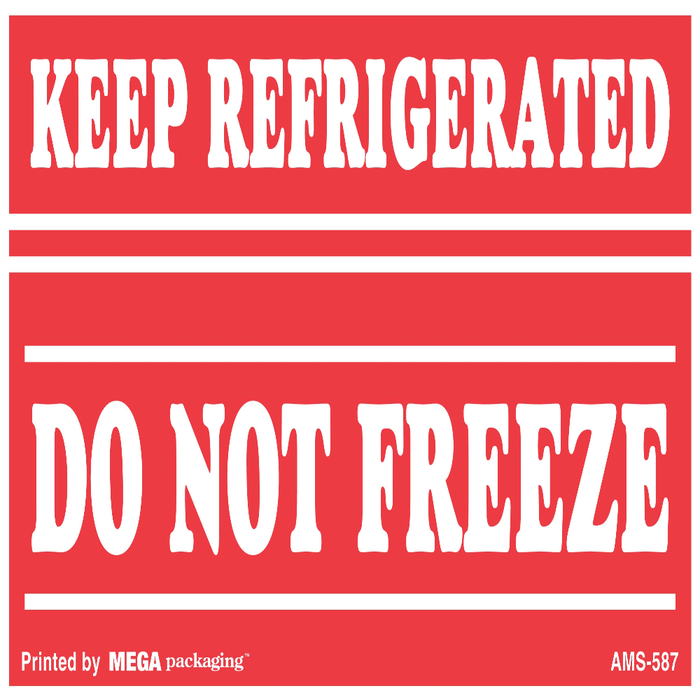 Keep Refrigerated Do Not Freeze Label - AMPAC