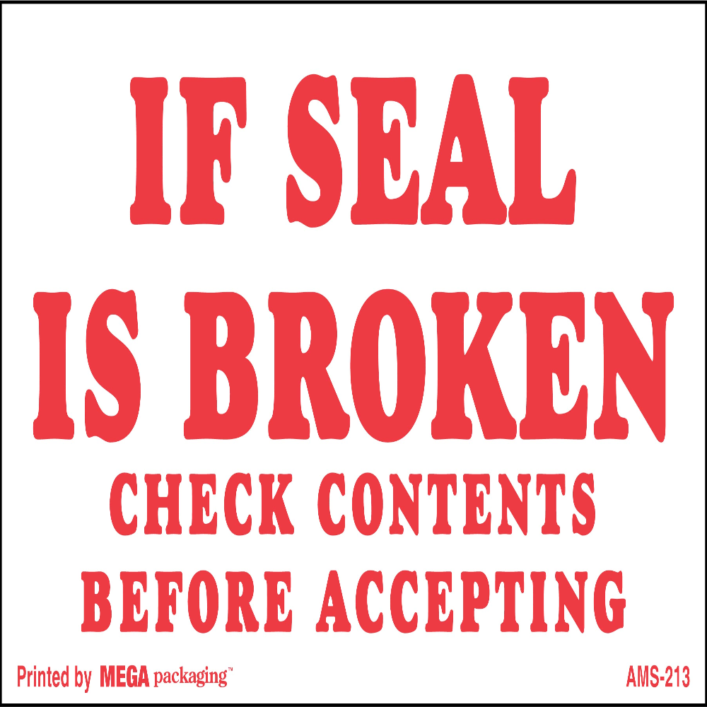 If Seal Is Broken... Label - AMPAC