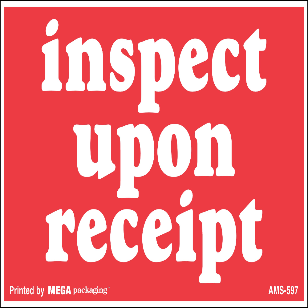 Inspect Upon Receipt Label - AMPAC