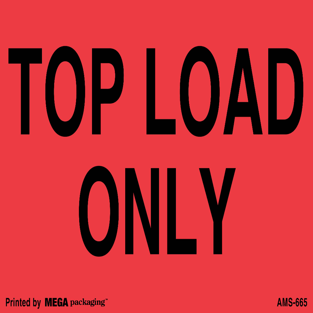 Top Load Only Label 35 - AMPAC