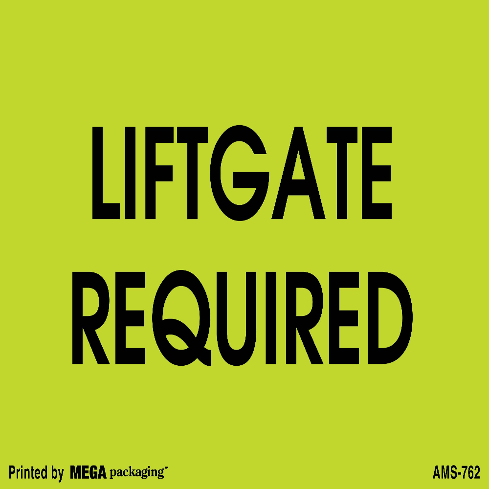 Liftgate Required Label - AMPAC
