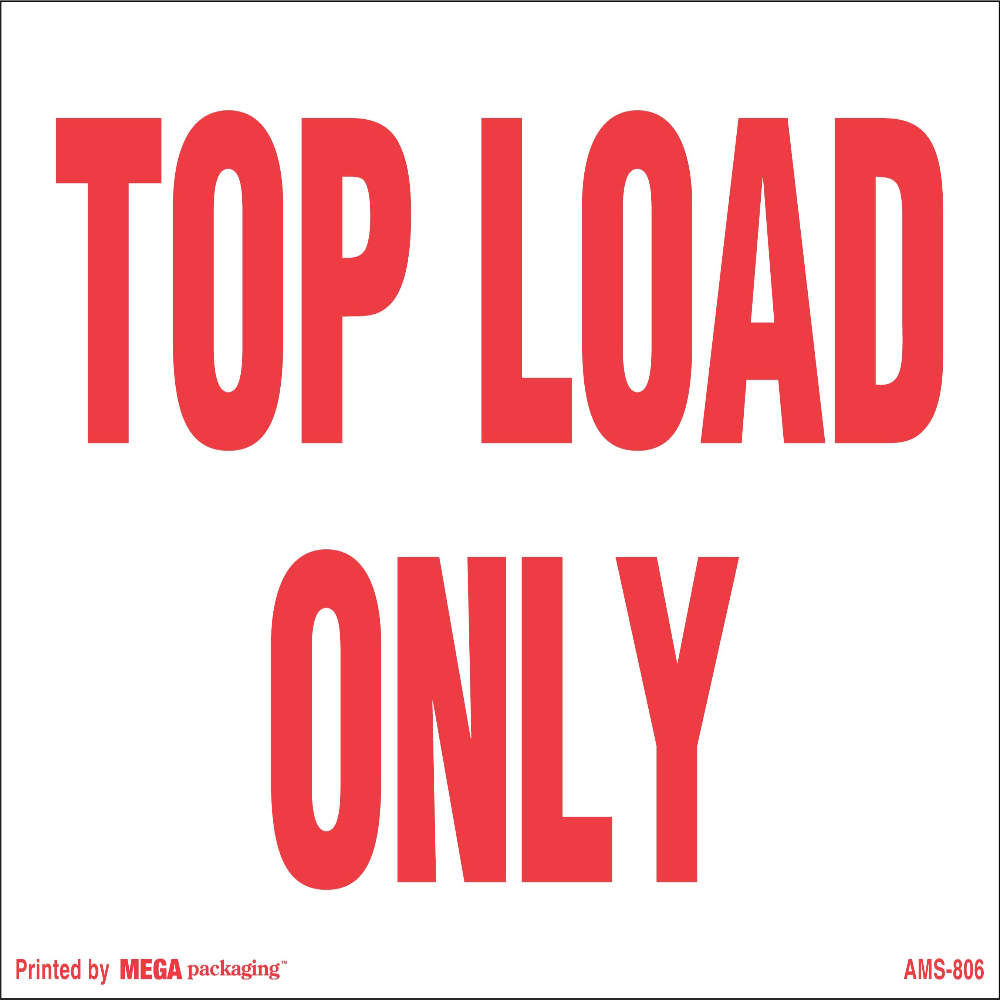 Top Load Only Label 64 - AMPAC