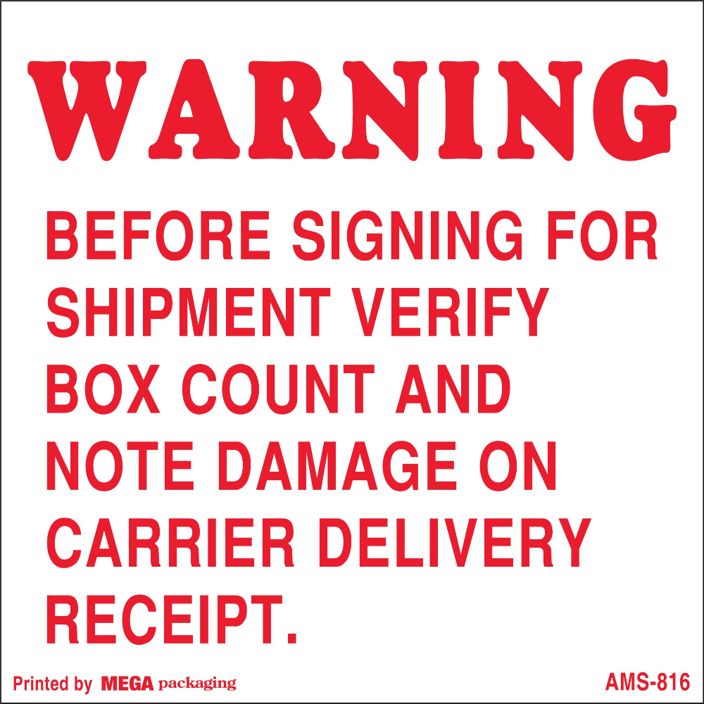 Warning Label - AMPAC