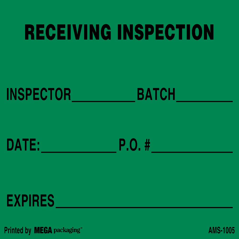 RECEIVING INSPECTION Label - AMPAC