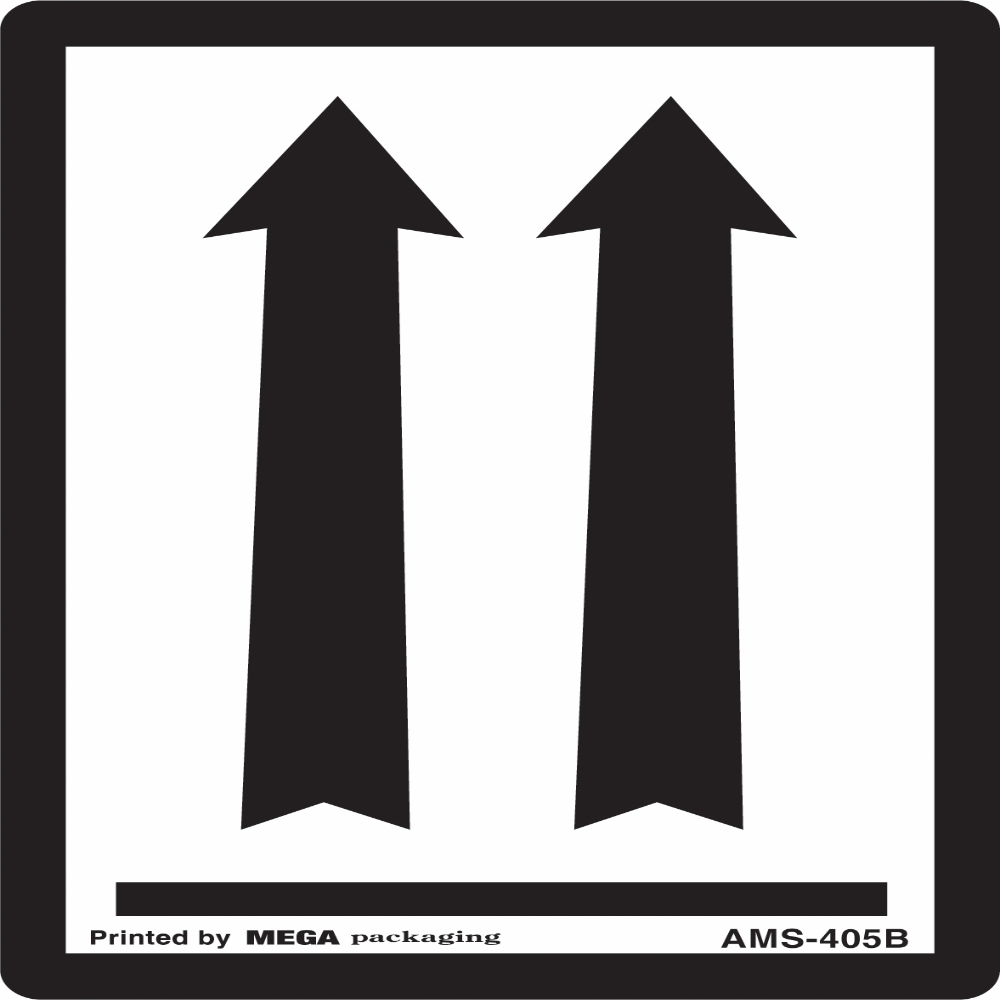 Two Arrow Up Label with Underline - AMPAC