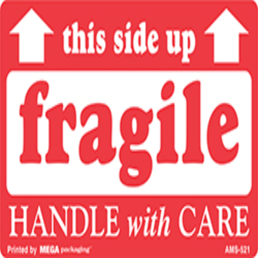 Fragile Handle With Care This Side Up label - AMPAC