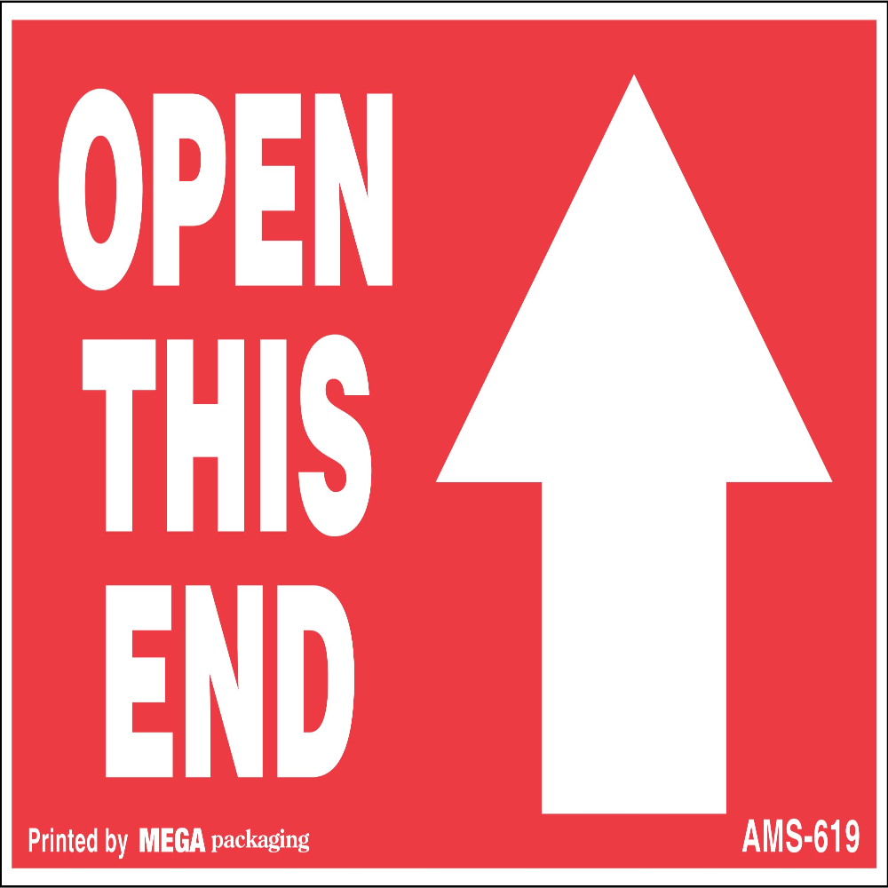 Open This End Label | Easy Identification for Safe Handling | AMPAC ...