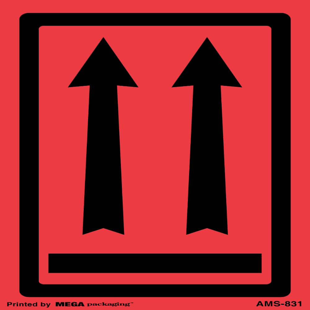 2 Arrows Up Label | Safe Handling for Fragile Goods