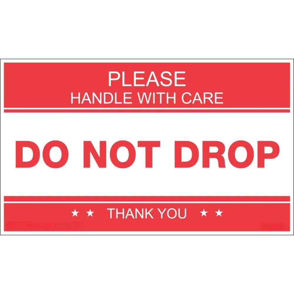 Please Handle With Care Do Not Drop Label - Ampac Supplies