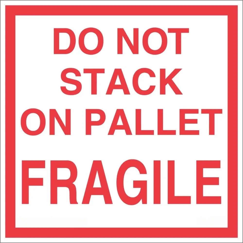 Do Not Stack on Pallet Fragile Label Safeguard Fragile Items | Ampac Supplies
