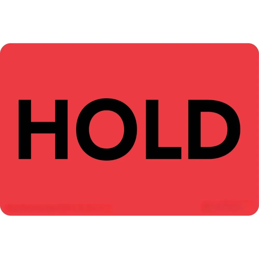 Hold Label | Efficient Inventory Control with Hold Labels | Ampac Supplies