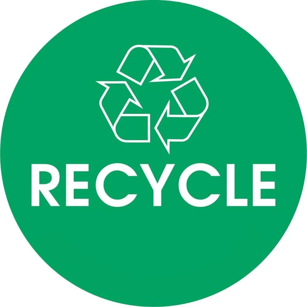 Recycle Label 3 in Circle | Promote Recycling with Clear Labeling ...