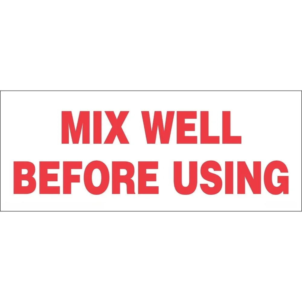Mix Well Before Using Label | Ensure Proper Mixing with Clear Labeling ...
