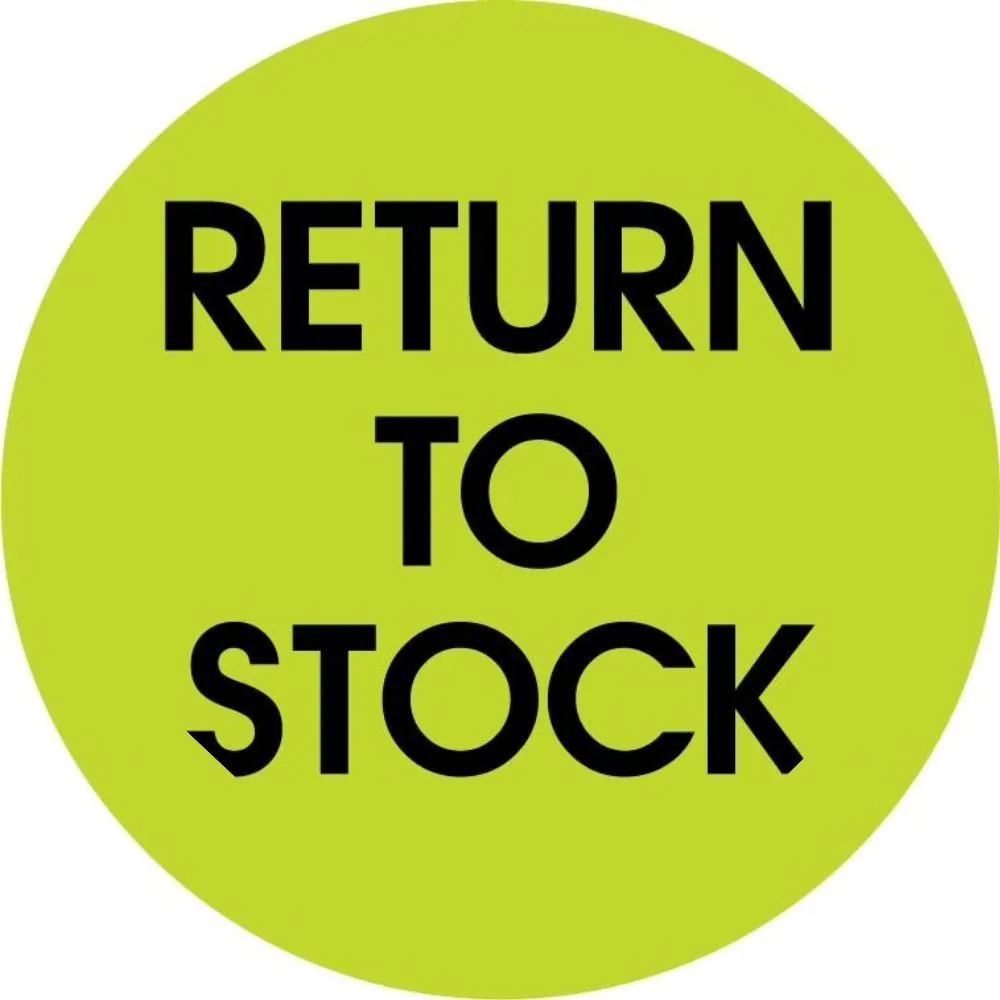 Return to Stock Label | Mark Products for Return to Stock | Ampac Supplies
