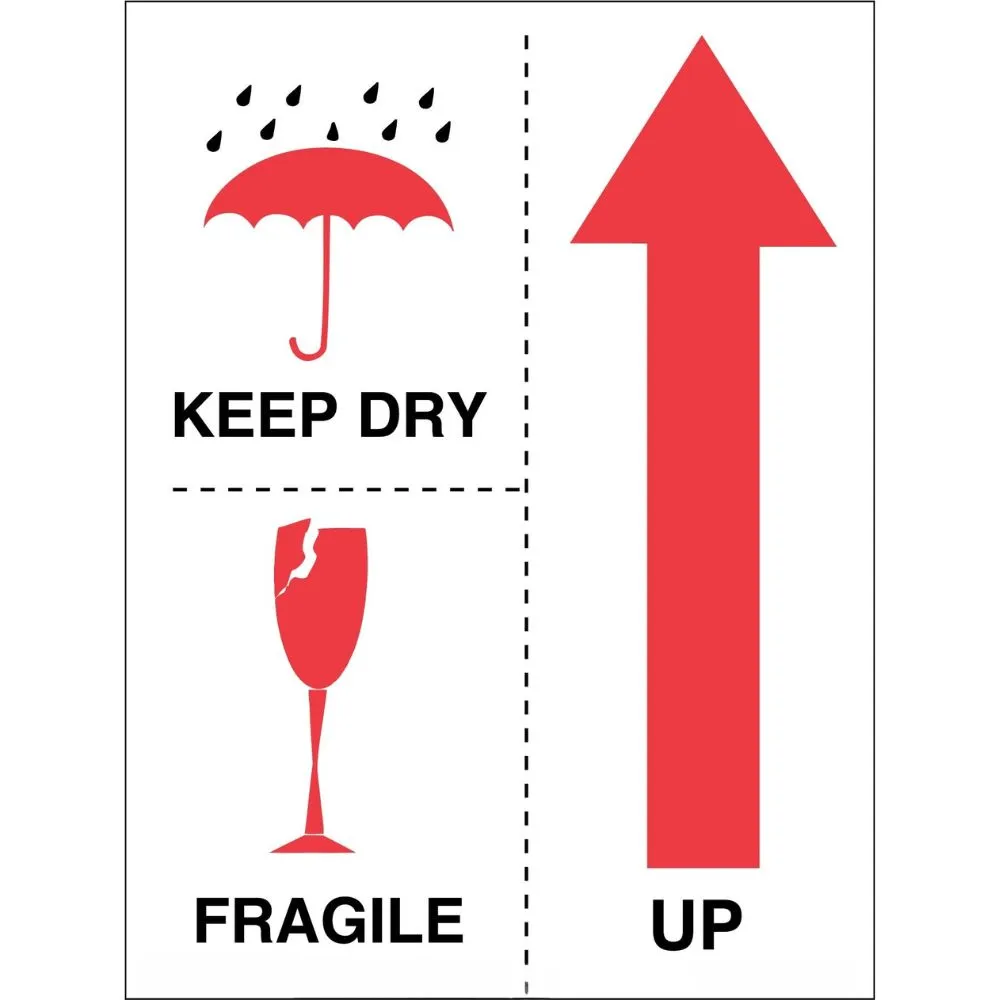 Keep Dry Fragile Up Label 22 | Ensure Safe Transport of Fragile Items ...