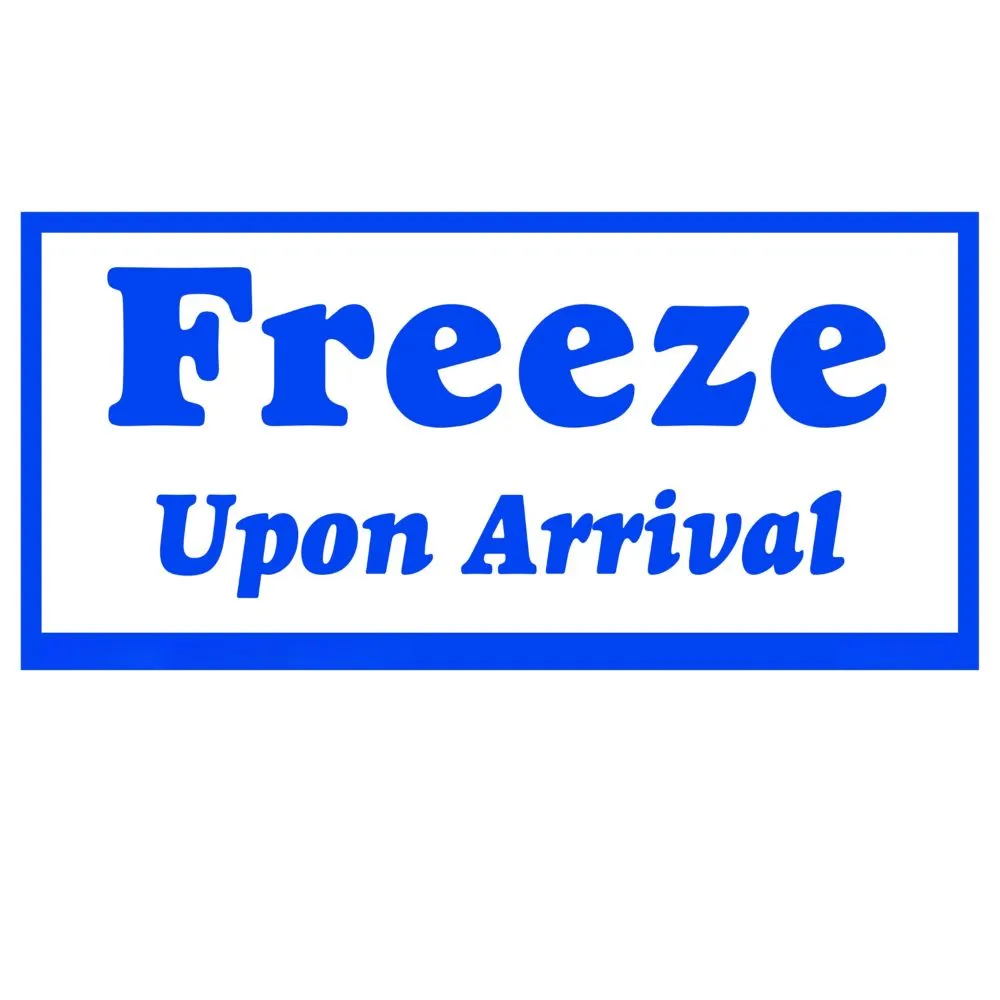 Freeze Upon Arrival Label | Ensure Products Are Stored at Correct ...