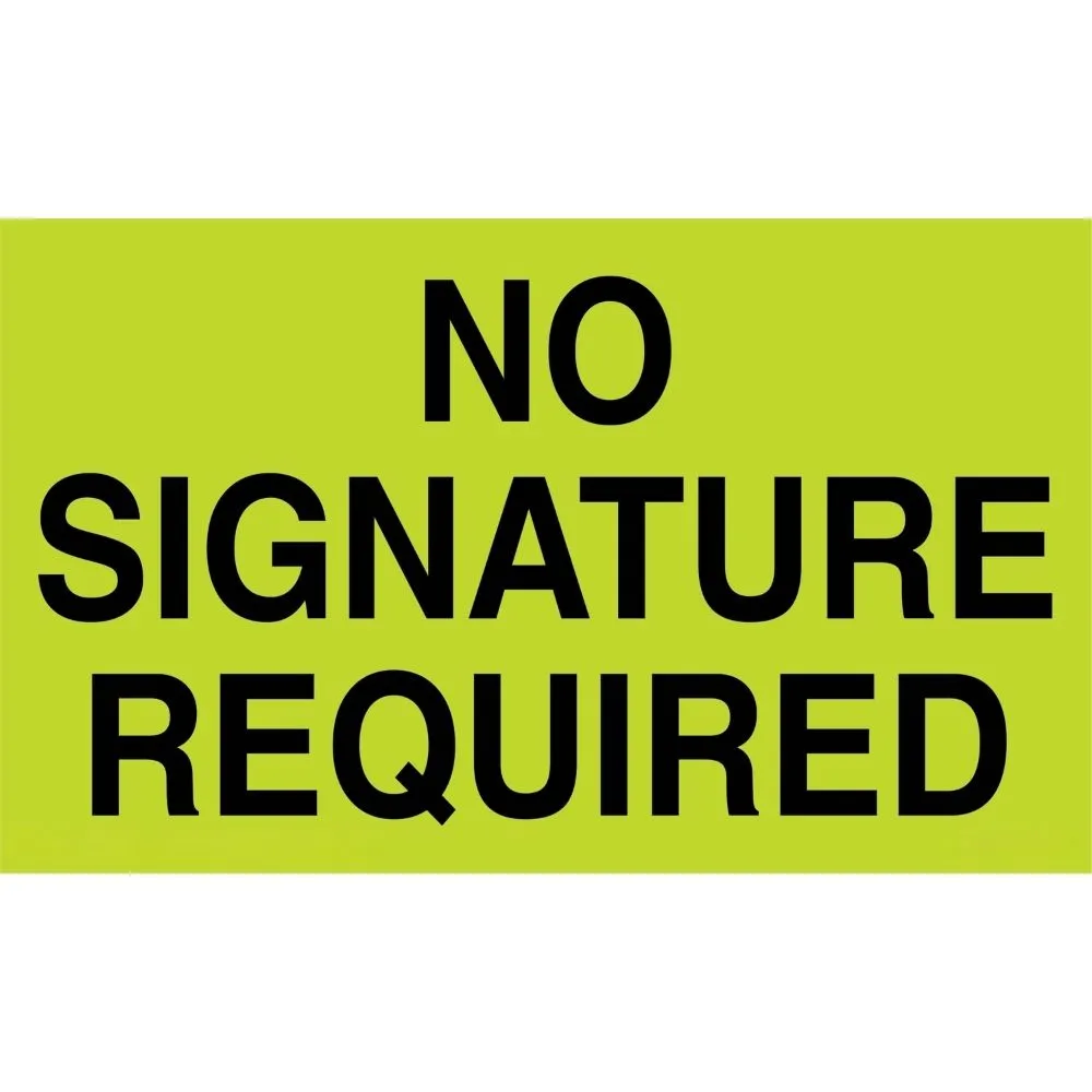 No Signature Required Labels | Quick and Easy Delivery