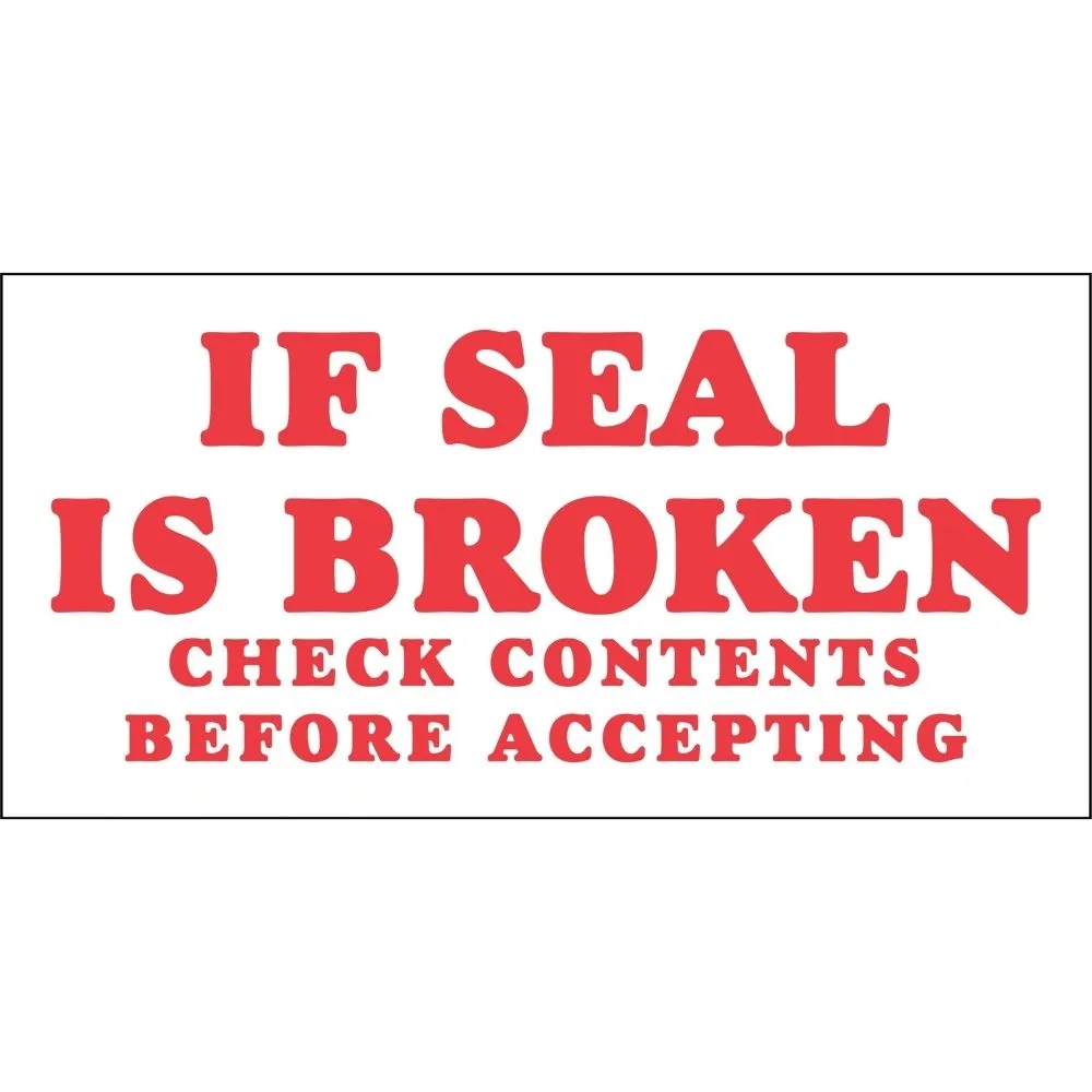 If Seal is Broken Labels for Safe Handling | Shop Today